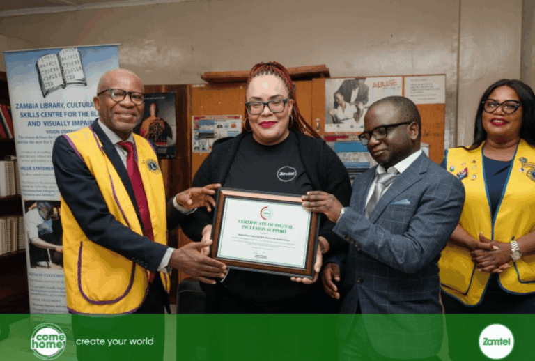 Zamtel Provides 12 Months of Internet Support to Visually Impaired ...